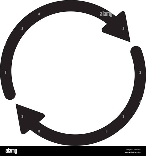 Cyclic Rotation Recycling Repeat Renewal Flat Vector Icon Illustration Stock Vector Image