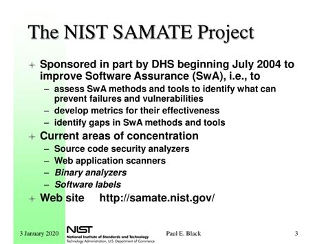 Ppt The Nist Samate And Evaluating Static Analysis Tools Powerpoint