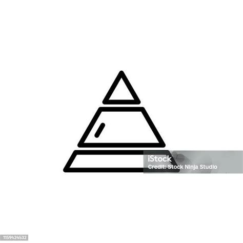 用於應用ui 和網站的平面樣式向量中的金字塔線圖示黑色圖示向量插圖向量圖形及更多三角形圖片 三角形 三角鐵 互聯網 Istock