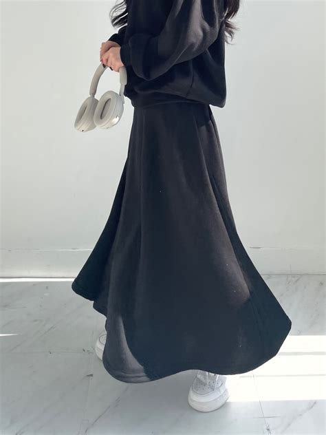 기모5컬러 유나스커트 밴딩스커트 빅사이즈 무지스커트 롱치마 A라인 에이블리