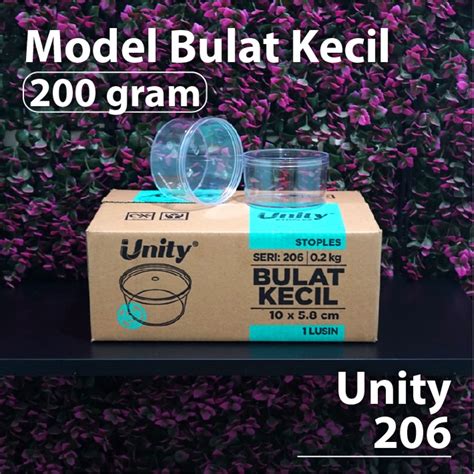 jual toples unity 206 model bulat kecil volume 200 gram 0 2 kg