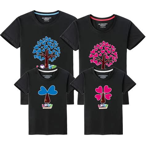 나무와 모종 패턴 가족 맞춤 티셔츠 어머니 딸 아버지 아들 티셔츠 상의 가족 의류 1 개가족 맞춤 의상 Aliexpress