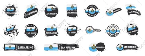 San Marino National Flag South Sanmarino Brush PNG And Vector With