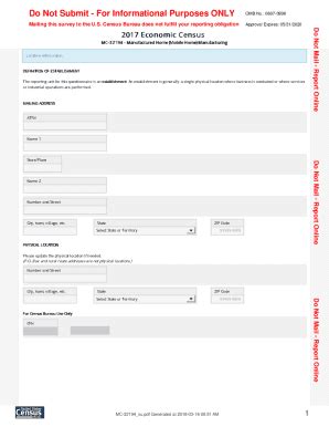 Fillable Online Bhs Econ Census MC 32194 ManufacturedHome MobileHome