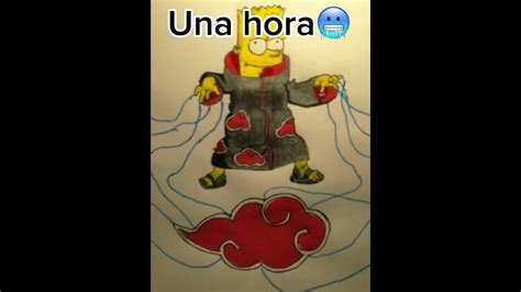 Dibujando A Bart En 1min 10min 1h 10h Dibujo Akatsuki Bart Youtube
