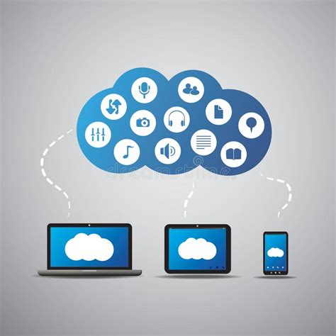 Cloud Computing Concept Stock Vector Illustration Of Phone 148686718