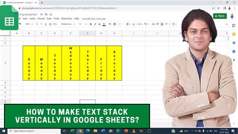 How to Make Text stack Vertically in Google Sheets? - YouTube
