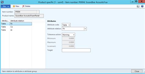 Configuration Batch Attributes DynamicsFox