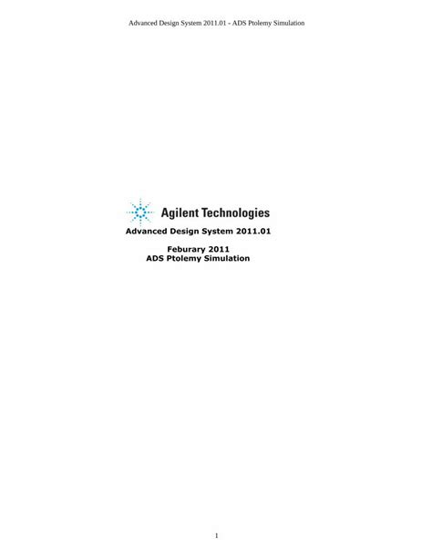 pdf ads ptolemy simulation keysightedadownload software keysight