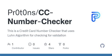 github pr0t0ns cc number checker this is a credit card number