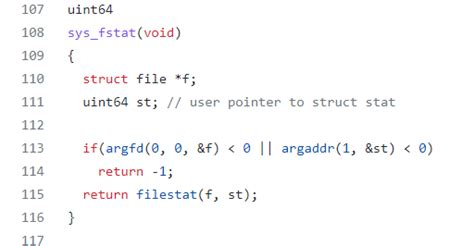 Solved Look At The Code In Kernel Sysfile C For The Fstat Chegg