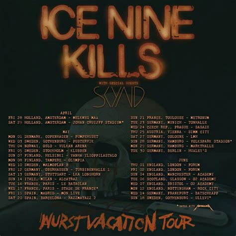 Ice Nine Kills Announce Rescheduled Uk Tour Dates Kerrang