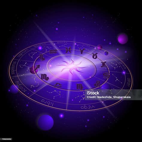 視点で星占いサークルのベクトル図3d干支やピクトグラム占星術惑星に対して宇宙の背景に対して 12星座のベクターアート素材や画像を多数ご用意
