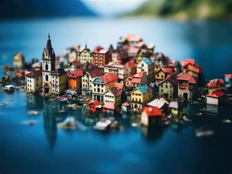 Flooded City Concept City Flooded After Hurricane Generative Ai Stock