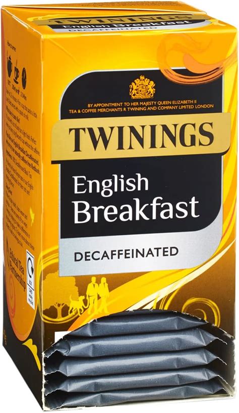 Twinings English Breakfast Decaffeinated Tea Bags 4 Boxes Of 20 Individually Wrapped Enveloped
