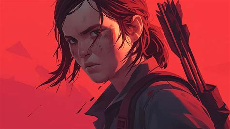 Last Of Us Ellie Red Guitar Desktop Wallpaper Download In 4k