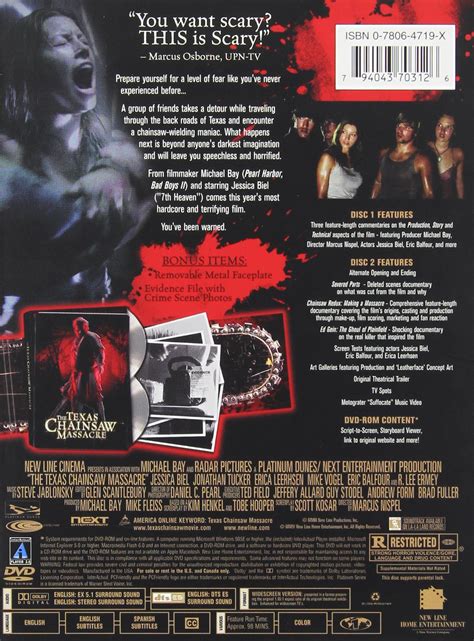 The Texas Chainsaw Massacre Dvd 2004 2 Disc Set Widescreen
