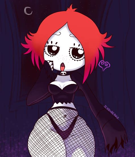 Rule 34 1girls Collar Crop Top Detached Sleeves Fishnets Goth Horny