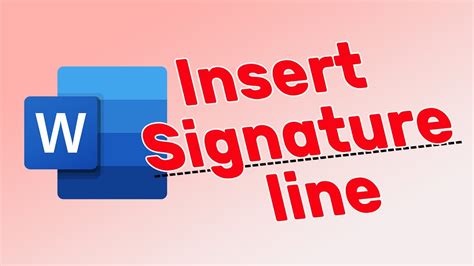 How to Insert a Signature Line in Microsoft Word Document / Multiple or Single Signature Line ...