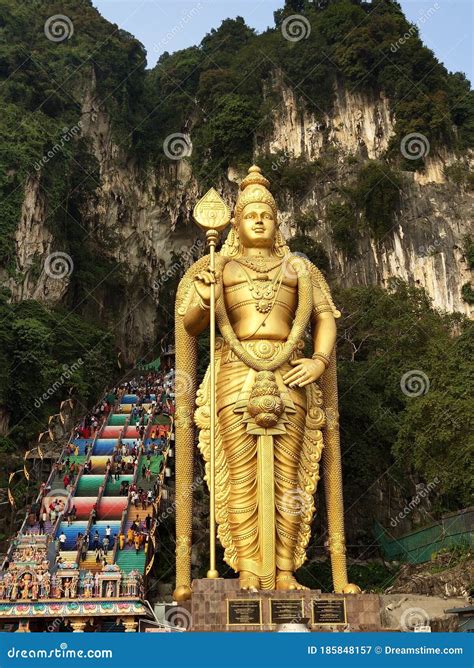 Lord Murugan Statue At Batu Caves Malaysia Royalty Free Stock Photography CartoonDealer