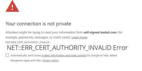 Net Err Cert Authority Invalid Error On Google Chrome How To Fix
