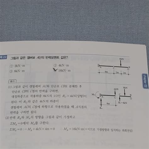 건축구조역학 캔틸레버 보 모멘트값 지식in