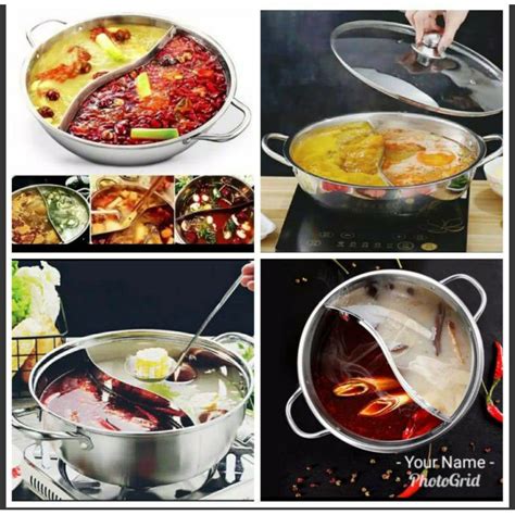 Jual Panci Hotpot Sekat Suki Shabu Stainless Pot 28n30 Panci Suki