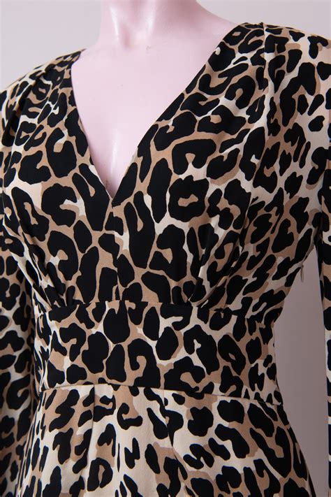 Vintage Miu Miu Leopard Print Mini Dress Pearllowe