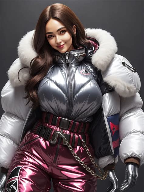 High Resolution Images Brazilian Voluptuous Smiling Astronaut Standing
