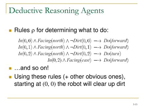 Ppt Lecture 3 Deductive Reasoning Agents Powerpoint Presentation