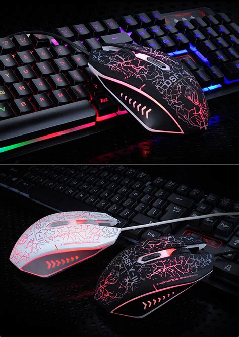Clavier Gamer Qwert Filaire Arc En Rétro Éclairé Lumineux Clavier
