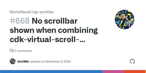 No Scrollbar Shown When Combining Cdk Virtual Scroll Viewport And Mat