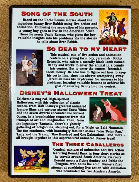 Walt Disney Classics 4 Film Collection 4 Dvd Set Including So Dear To