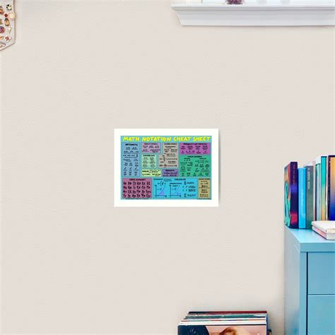 Mathematics Notation Cheat Sheet Canvas Print For Sale By