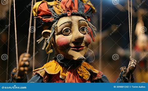 A Wooden Puppet With Strings Attached Stock Photo Image Of Manipulation Face