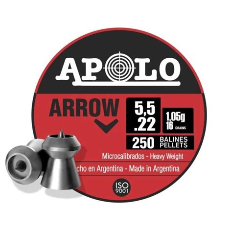 Hatsan Apolo Arrow Air Rifle Pellets 22 Cal 16 Gr 250ct