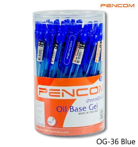Pencom Og36 Bl ปากกาหมึกน้ำมันแบบกด รับใบเสร็จรบกวนแจ้งในแชท Lazada