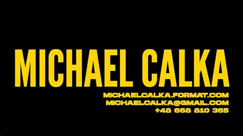 Michał Całka Demo Reel Youtube