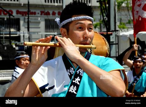 New York City Soh Daiko Japanese Musician Performaning At The 32nd Asian American And Pacific