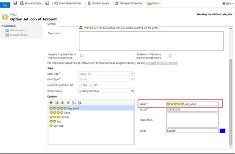 Dynamics 365 Use Icon In Option Set Label Dynamics Chronicles
