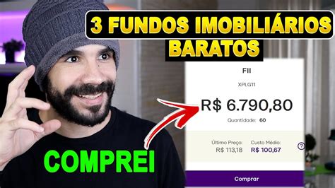 3 Fundos Imobiliários Baratos Youtube
