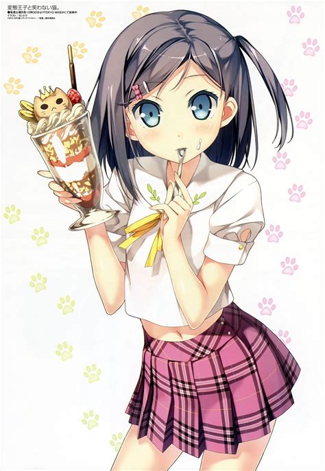 1015734 Illustration Anime Anime Girls Blue Eyes Cartoon Black Hair Hair Blushing