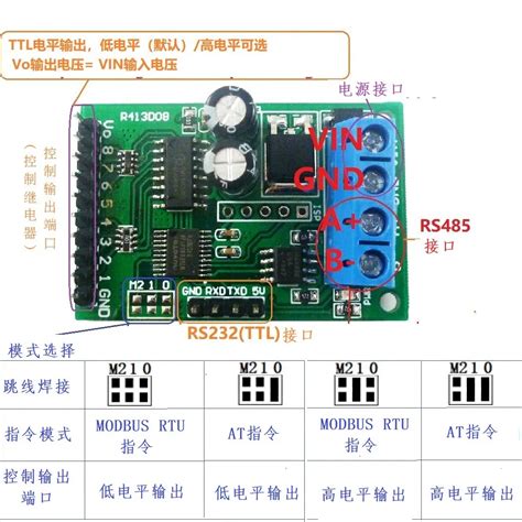 8 Channel RS485 Module Modbus RTU Protocol AT Command Multifunctional Relay PLC Control Board 5