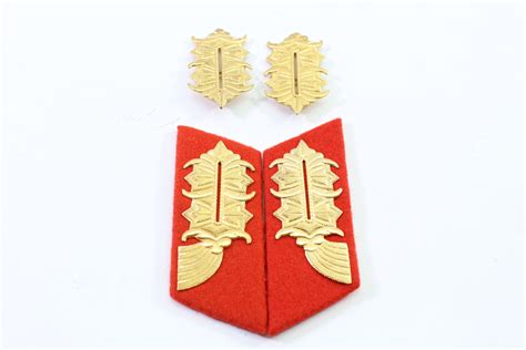 Gdr Nva Sleeve Patches For Generals Uniforms And Collar Tabs For The Land Forces Nva General