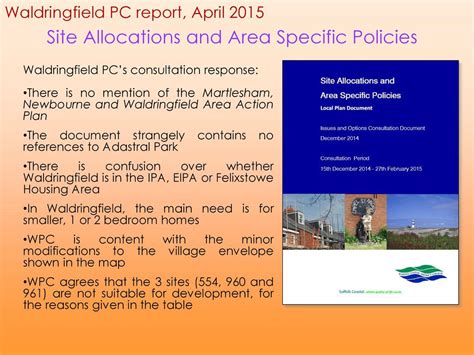 Parish Council Report For The Waldringfield Annual Parish Meeting Ppt