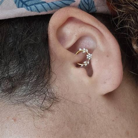 Gold Daith Jewelry Earring Simple Titanium Minimalist Daith Jewelry