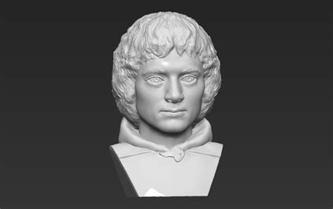 3d Printed Frodo Baggins The Lord Of The Rings Bust 3d Printing Ready