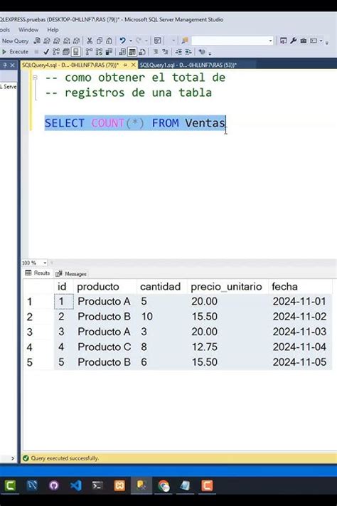 Función Count En Sql Server Excel Sql Programacion Youtube