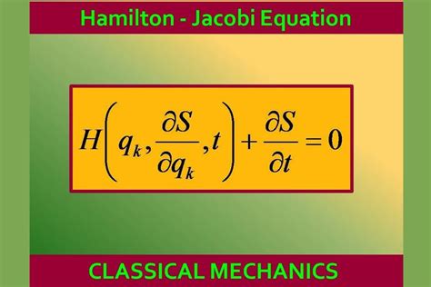 36 Facts About Hamilton Jacobi Equation