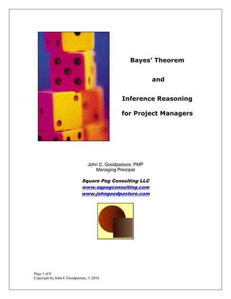 Bayes Theorem And Inference Reasoning For Project Managers Pdf